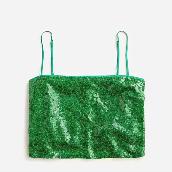 J. Crew | Tops | J Crew Collection Sequin Crop Top Small Nwt | Poshmark